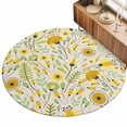 7ft Round Rug Abstract Botanical Area Rugs for Living Room Bedroom ...
