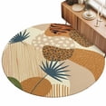7ft Round Rug Abstract Tropical Boho Area Rugs for Living Room Bedroom ...