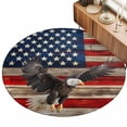 7ft Round Rug American Flag Area Rugs for Living Room Bedroom Washable ...
