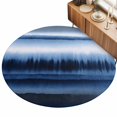 7ft Round Rug Blue Stripes Area Rugs for Living Room Bedroom Washable ...