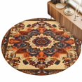 7ft Round Rug Bohemian Flower Area Rugs for Living Room Bedroom ...
