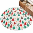 7ft Round Rug Christmas Trees Area Rugs for Living Room Bedroom ...