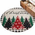 7ft Round Rug Christmas Trees Area Rugs for Living Room Bedroom ...