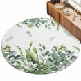 7ft Round Rug Eucalyptus Leaves Area Rugs for Living Room Bedroom ...