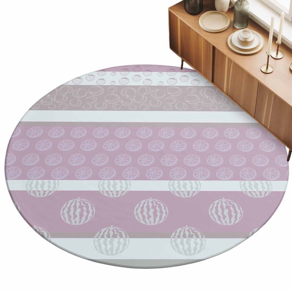 7ft Round Rug Farm Fruits Area Rugs for Living Room Bedroom Washable ...