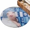 7ft Round Rug Funny Pig Area Rugs for Living Room Bedroom Washable Non ...