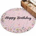 7ft Round Rug Happy Birthday Area Rugs for Living Room Bedroom Washable ...