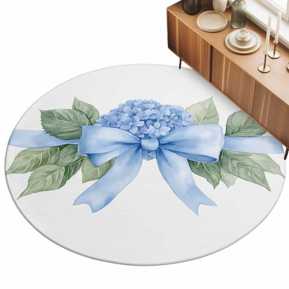 7ft Round Rug Hydrangea Spring Area Rugs for Living Room Bedroom ...