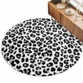 7ft Round Rug Leopard Print Area Rugs for Living Room Bedroom Washable ...