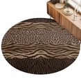 7ft Round Rug Leopard Zebra Print Area Rugs for Living Room Bedroom ...