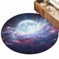 7ft Round Rug Moon Explosion Area Rugs for Living Room Bedroom Washable ...