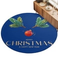 7ft Round Rug Navy Blue Christmas Area Rugs for Living Room Bedroom ...