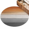 7ft Round Rug Orange Gray Area Rugs for Living Room Bedroom Washable ...
