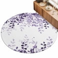 7ft Round Rug Purple Area Rugs for Living Room Bedroom Washable Non ...