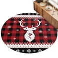 7ft Round Rug Red Black Christmas Area Rugs for Living Room Bedroom ...