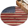 7ft Round Rug Retro American Flag Area Rugs for Living Room Bedroom ...