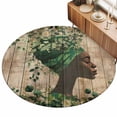7ft Round Rug Sage Green Black Women Area Rugs for Living Room Bedroom ...