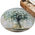 7ft Round Rug Spring Eucalyptus Area Rugs for Living Room Bedroom ...
