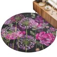 7ft Round Rug Spring Floral Area Rugs for Living Room Bedroom Washable ...
