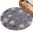 7ft Round Rug Spring Flowers Area Rugs for Living Room Bedroom Washable ...