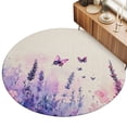 7ft Round Rug Spring Lavender Area Rugs for Living Room Bedroom ...