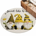 7ft Round Rug Summer Gnomes Area Rugs for Living Room Bedroom Washable ...