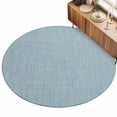7ft Round Rug Vintage Haze Blue Area Rugs for Living Room Bedroom ...
