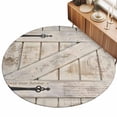 7ft Round Rug Vintage Wood Grain Area Rugs for Living Room Bedroom ...