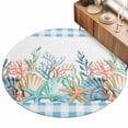 7ft Round Rug Watercolor Marine Life Area Rugs for Living Room Bedroom ...