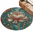7ft Round Rug William Morris Plant Floral Area Rugs for Living Room ...