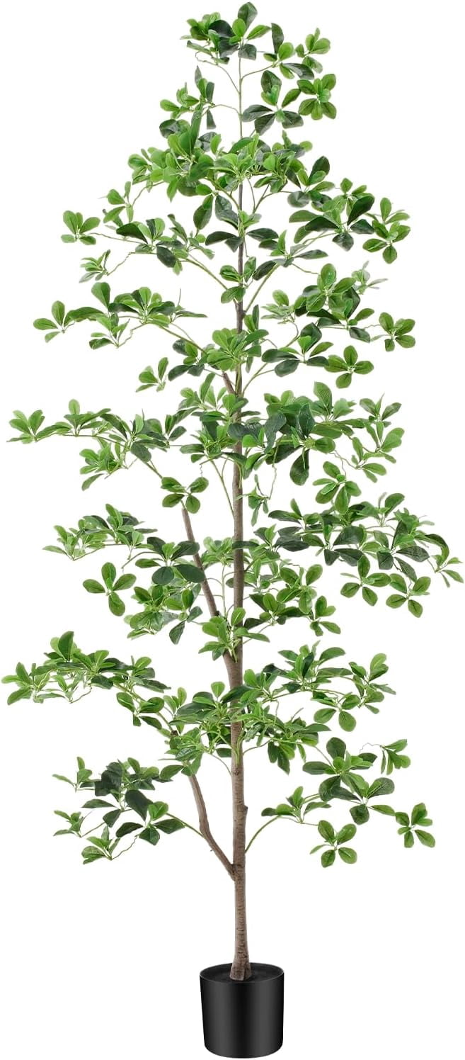 7ft Tall Artificial Black Olive Tree with 1260 Lifelike Leaves, Tall ...