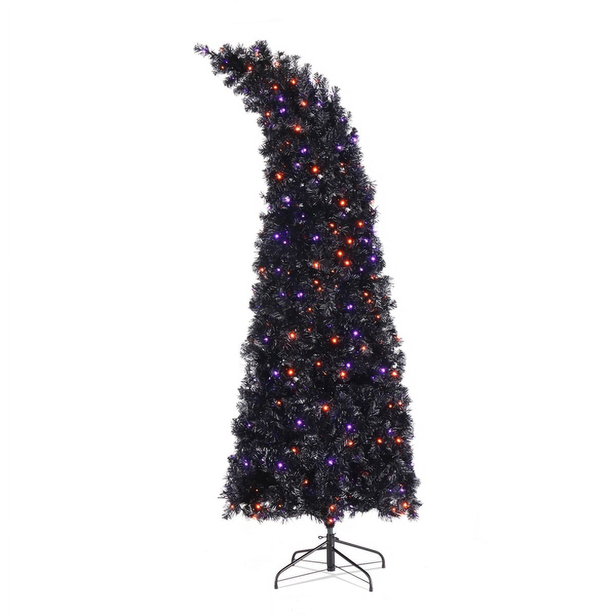 7ft Wizard Hat Shape Christmas Tree - PVC Automatic Structure with 1050 ...
