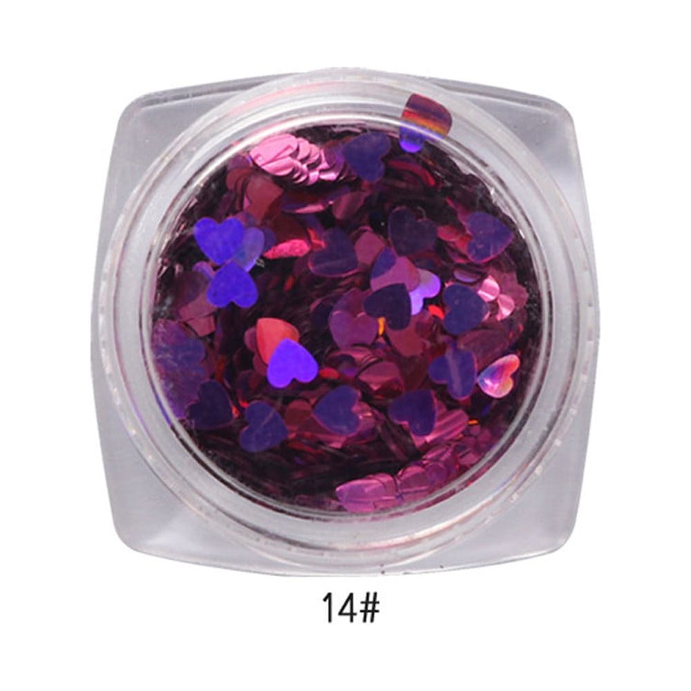 7g Mixed Heart Thin Glitter Paillette Nail TipGel Polish Decoration ...
