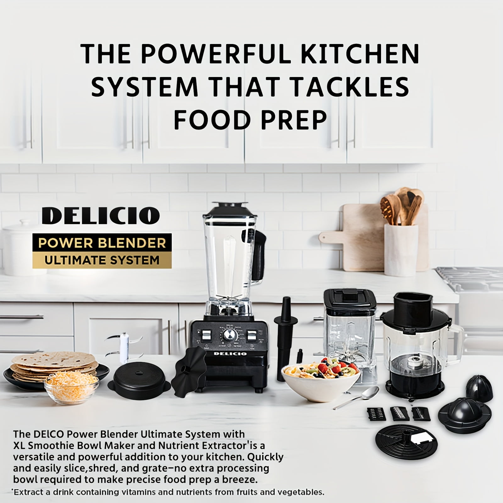 7in 1 Blender And Food Processor Combo for Kitchen, Small Electric Food ...