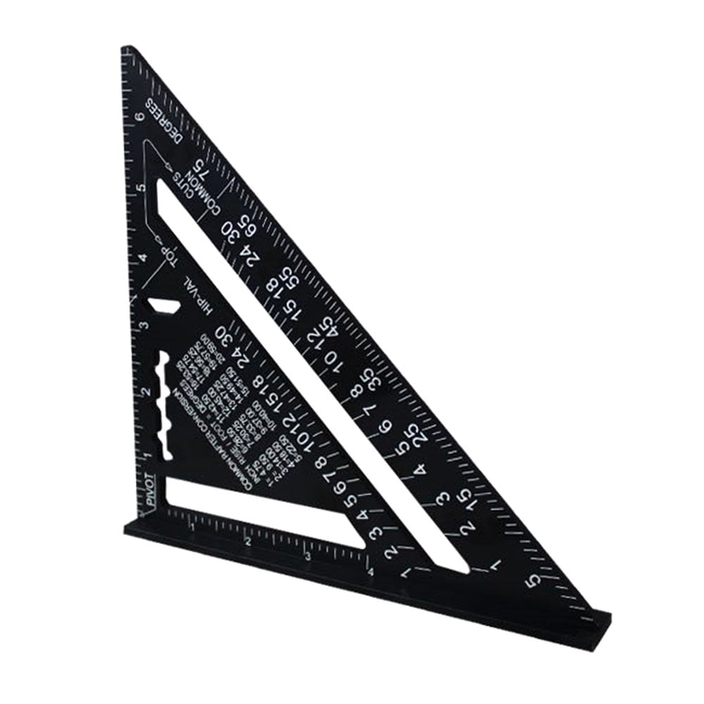 7in Black Carpenter Triangle Square ,Rafter Square, Double Scale ...