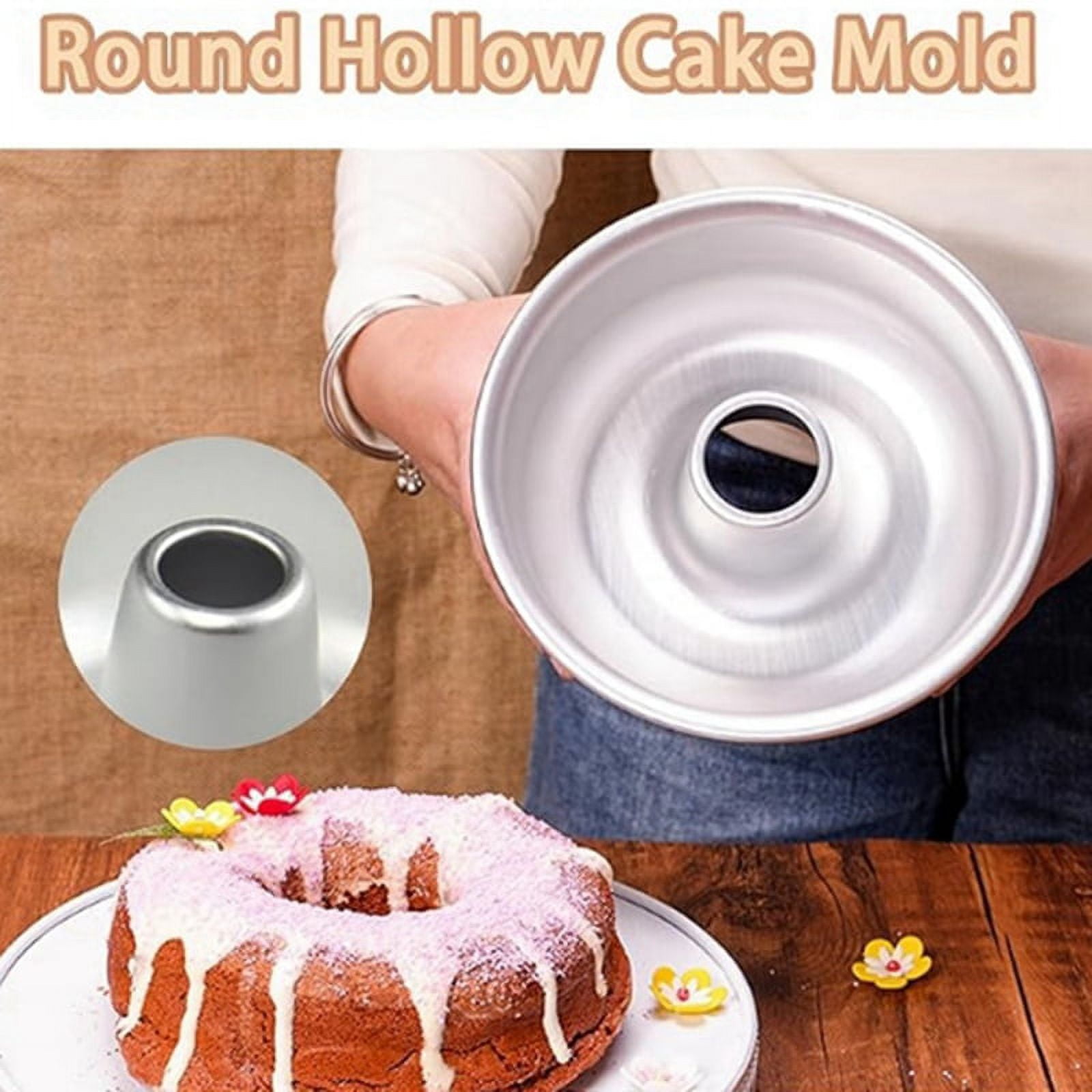 7in Cake Pan Round Nonstick Pound Cake Pan for Baking,Tube Cake Pan for ...