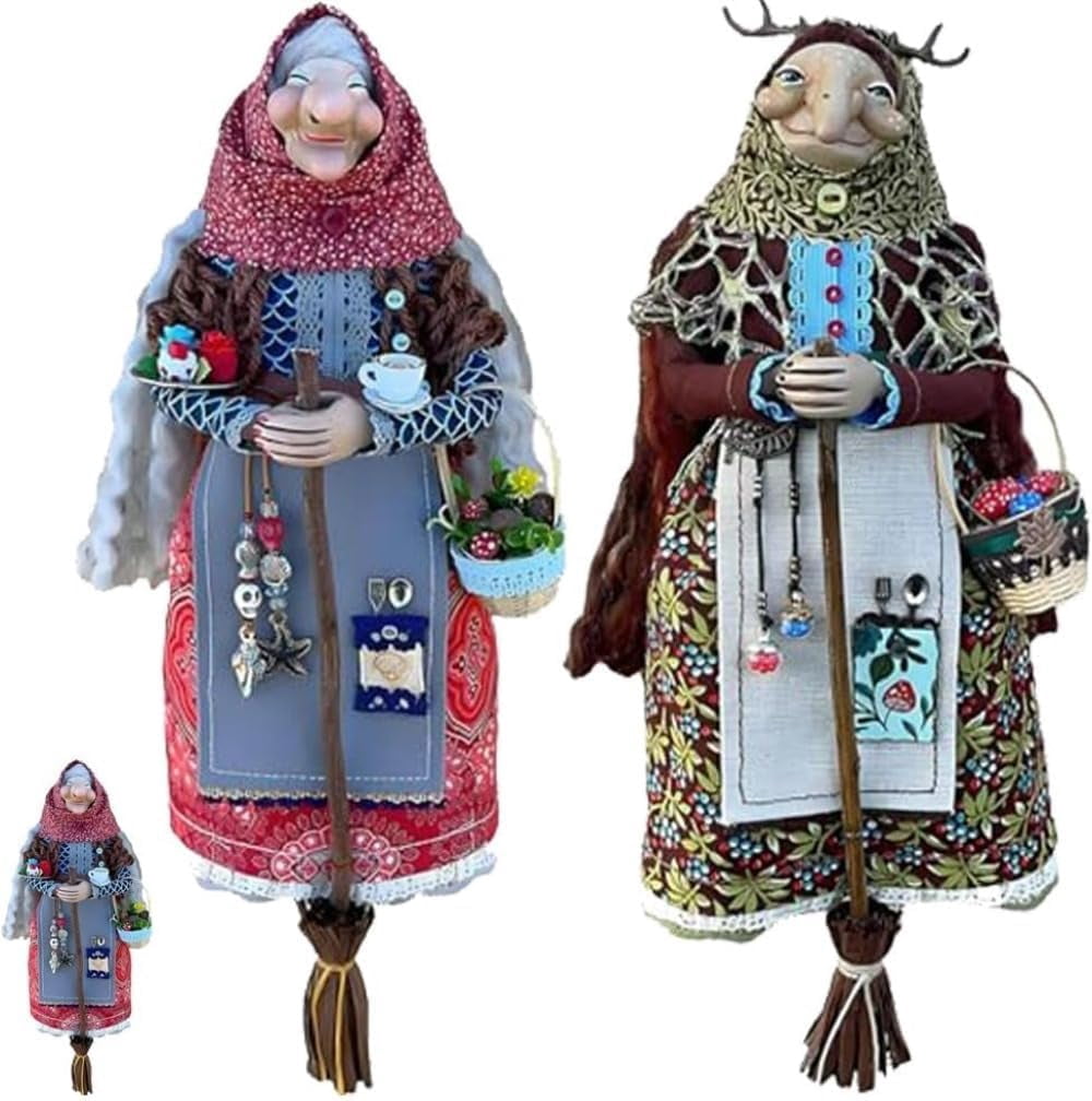 7in Handmade Kitchen Witch Doll, Enchanting Good Luck Charm Cooking ...