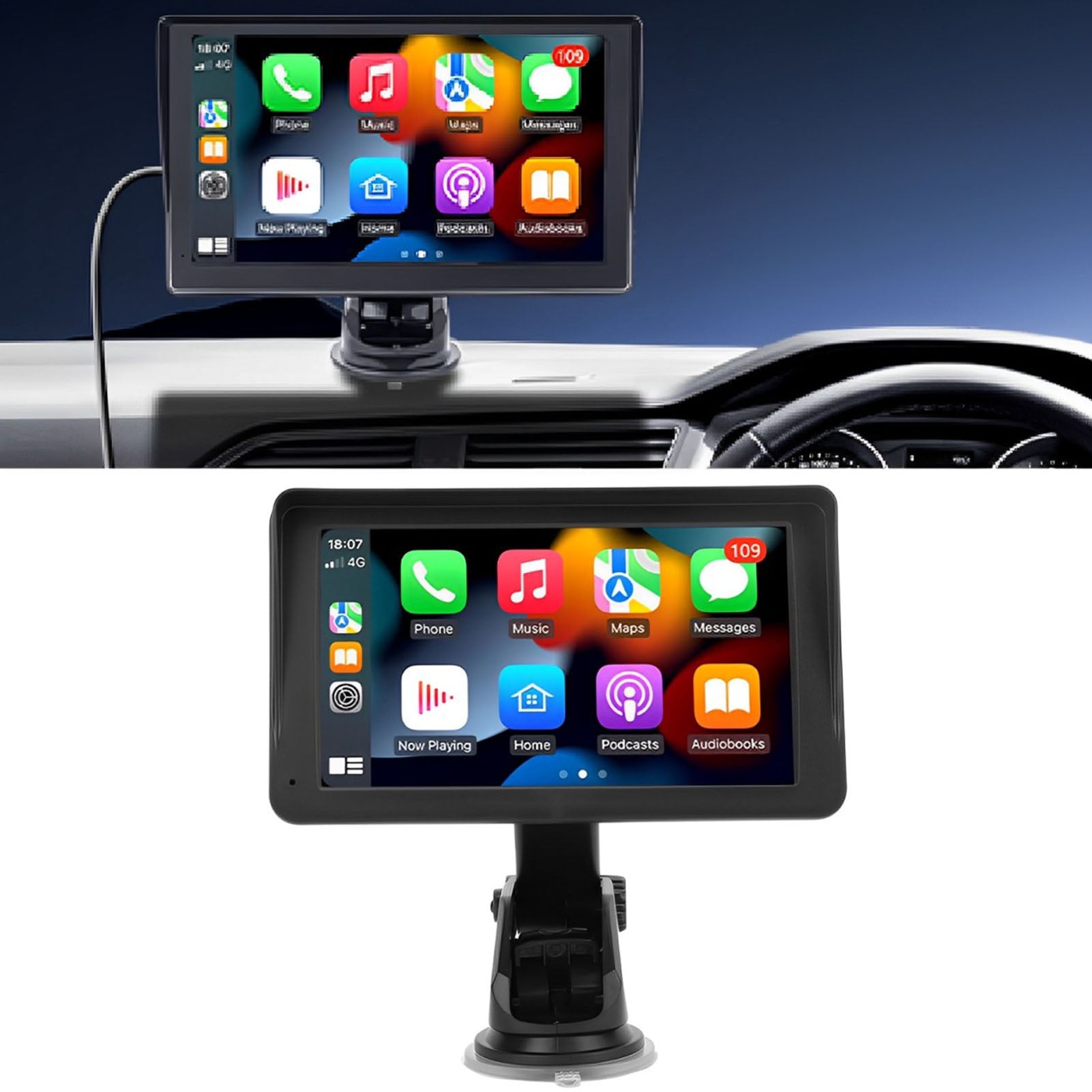 7in Portable Car Touch Screen Bluetooth FM Radio for Siri Reverse Image ...