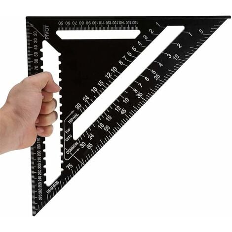 7inch Aluminum Alloy Triangle Ruler, Triangle Square Angle Ruler ...