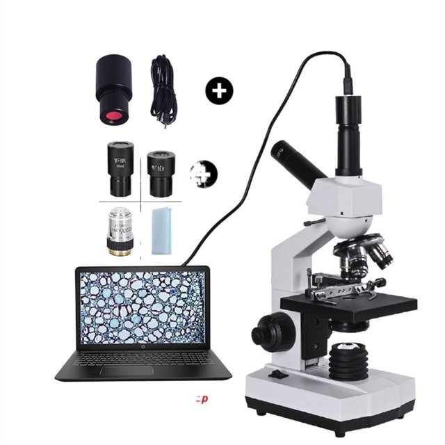 7inch LCD HD Complex Binocular Microscope 1600X Professional Biological ...