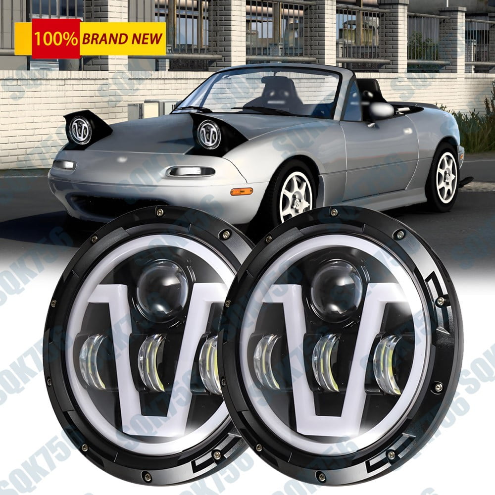 7inch LED Headlights H6024 Hi/Lo Sealed Beam For Mazda NA Miata MX5 ...