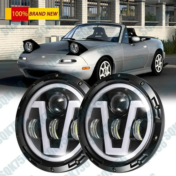 7inch LED Headlights H6024 Hi/Lo Sealed Beam For Mazda NA Miata MX5 ...