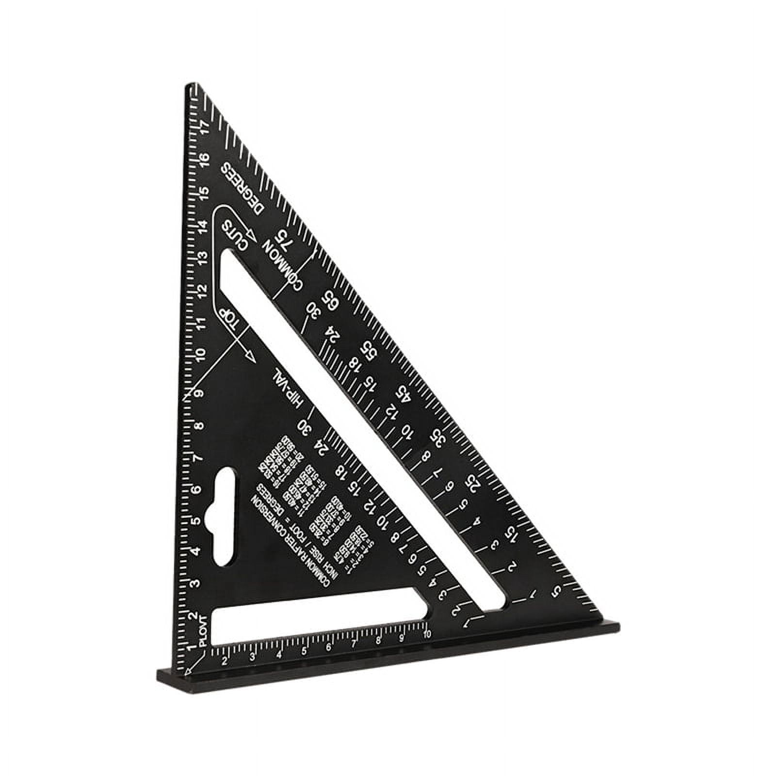 7inch Metric Triangle Ruler Aluminum Alloy Angle Protractor Speed ...