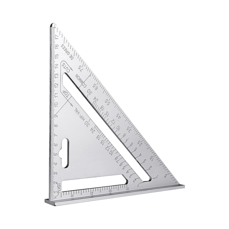 7inch Metric Triangle Ruler Aluminum Alloy Angle Protractor Speed ...