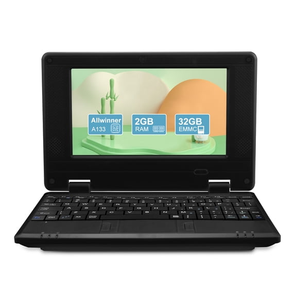 7inch Portable Small Laptop, Android 12 Quad Core with 2GB RAM 32GB ROM ...
