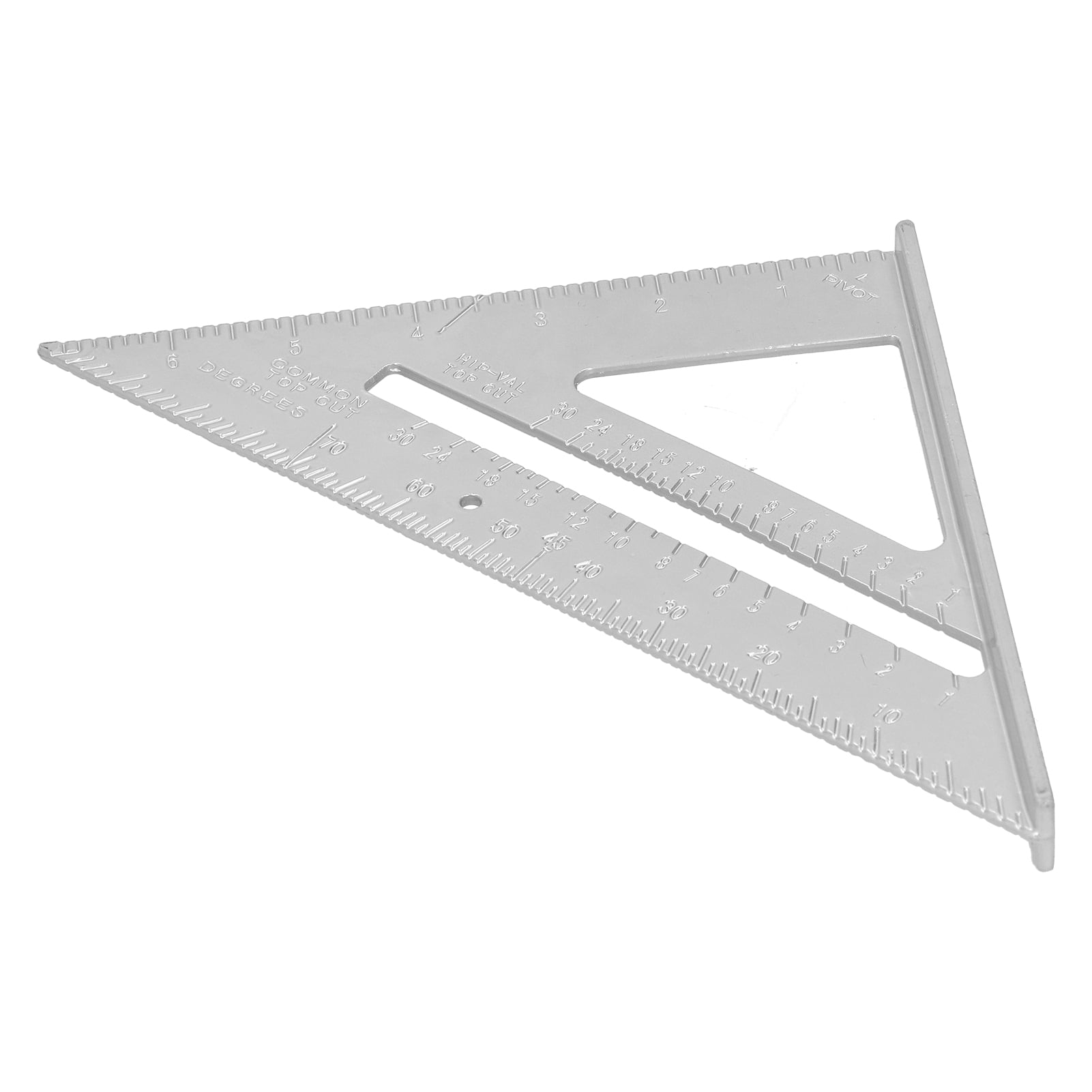 7inch Triangle Ruler Aluminum Alloy Clear Scale Measuring Right Angle ...