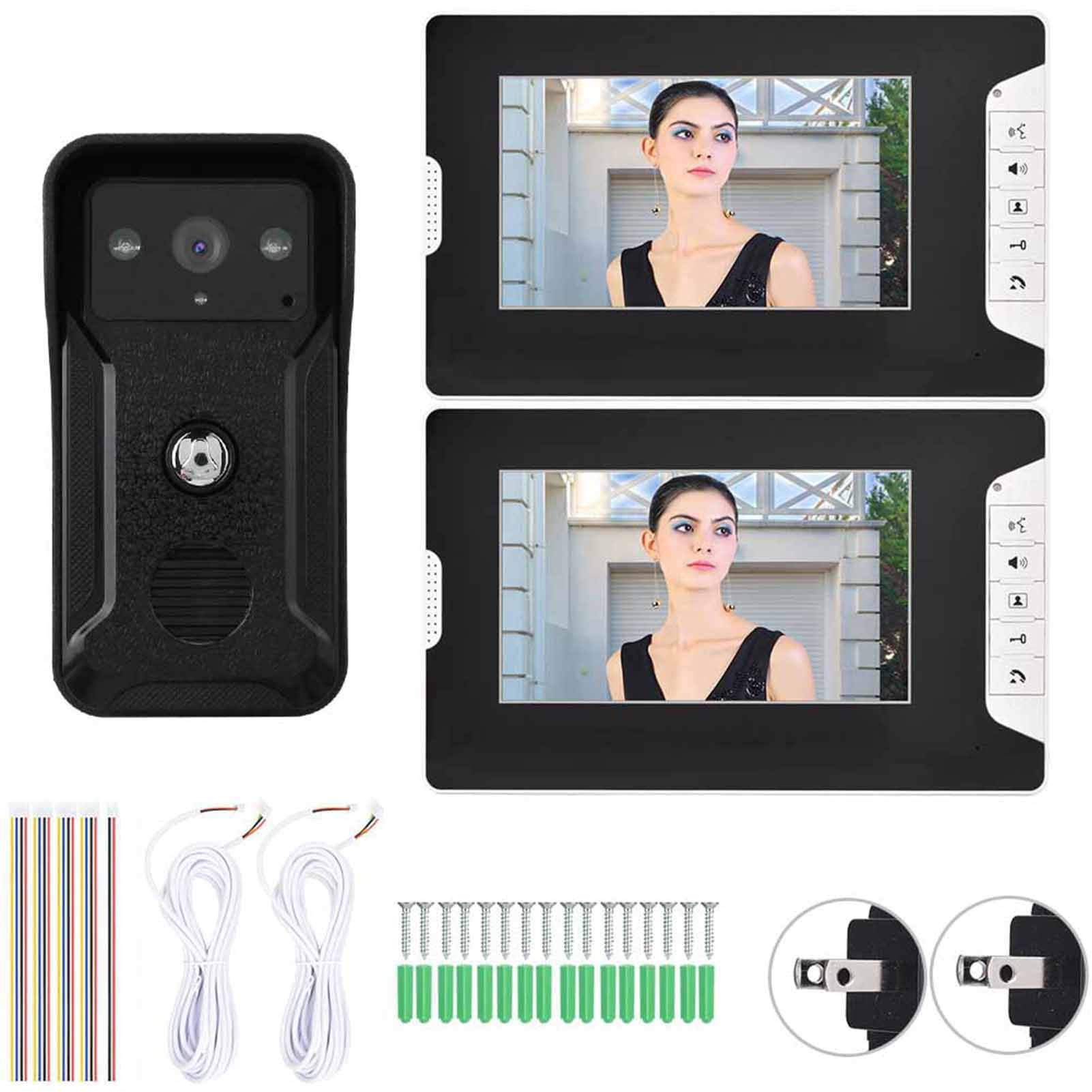 7inch Wired Color Video Intercom Night Vision Rain proof Doorbell ...