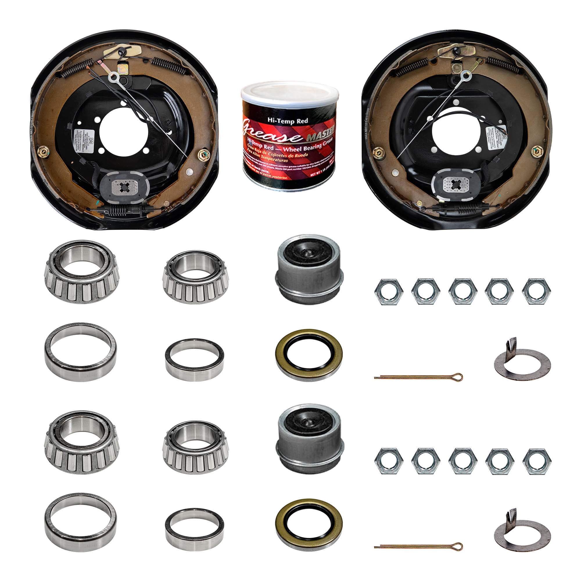 7k Trailer Axle Brake Assembly Replacement Kit - 7000 lb - 12"x2 ...