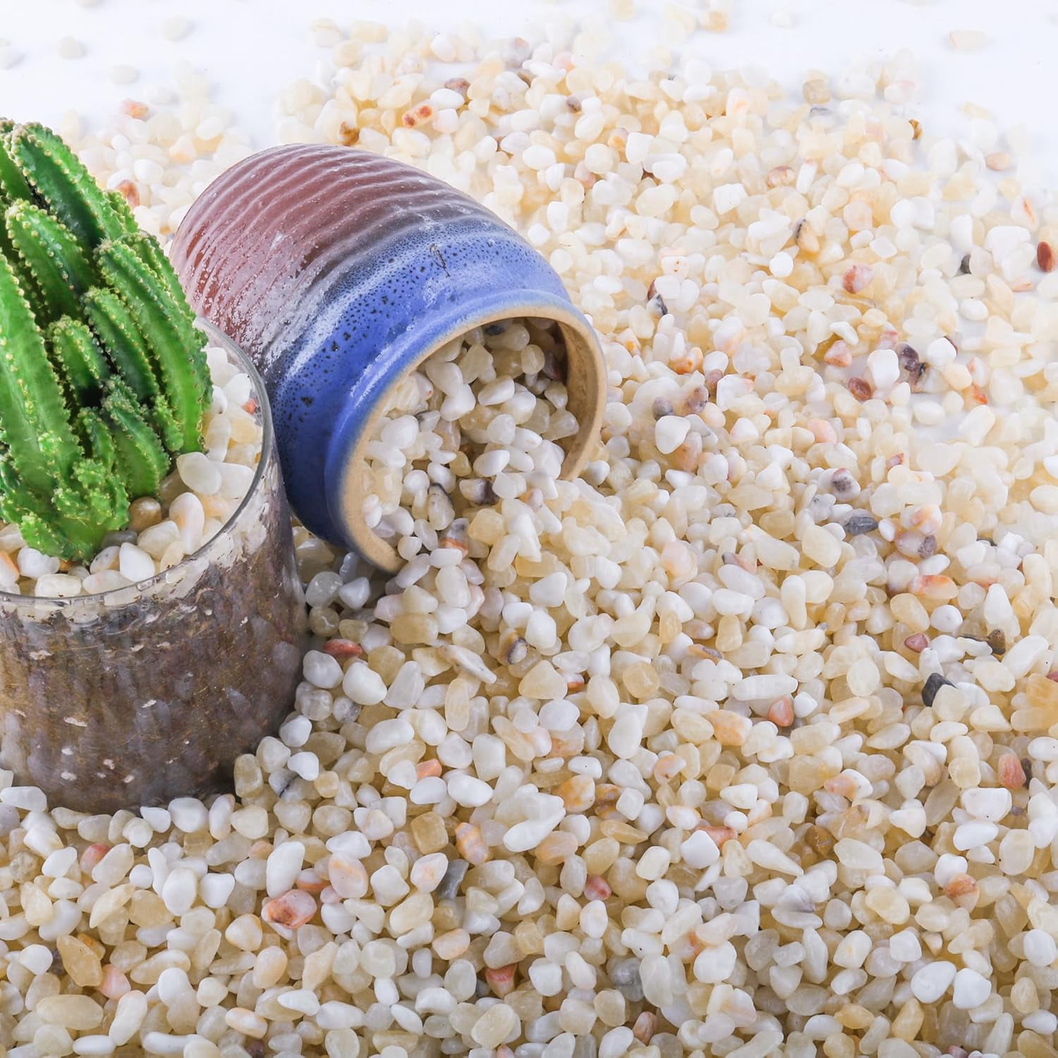 7lb Aquarium Gravel for Plants, 1/5Inch Outdoor Decorative River Rocks ...