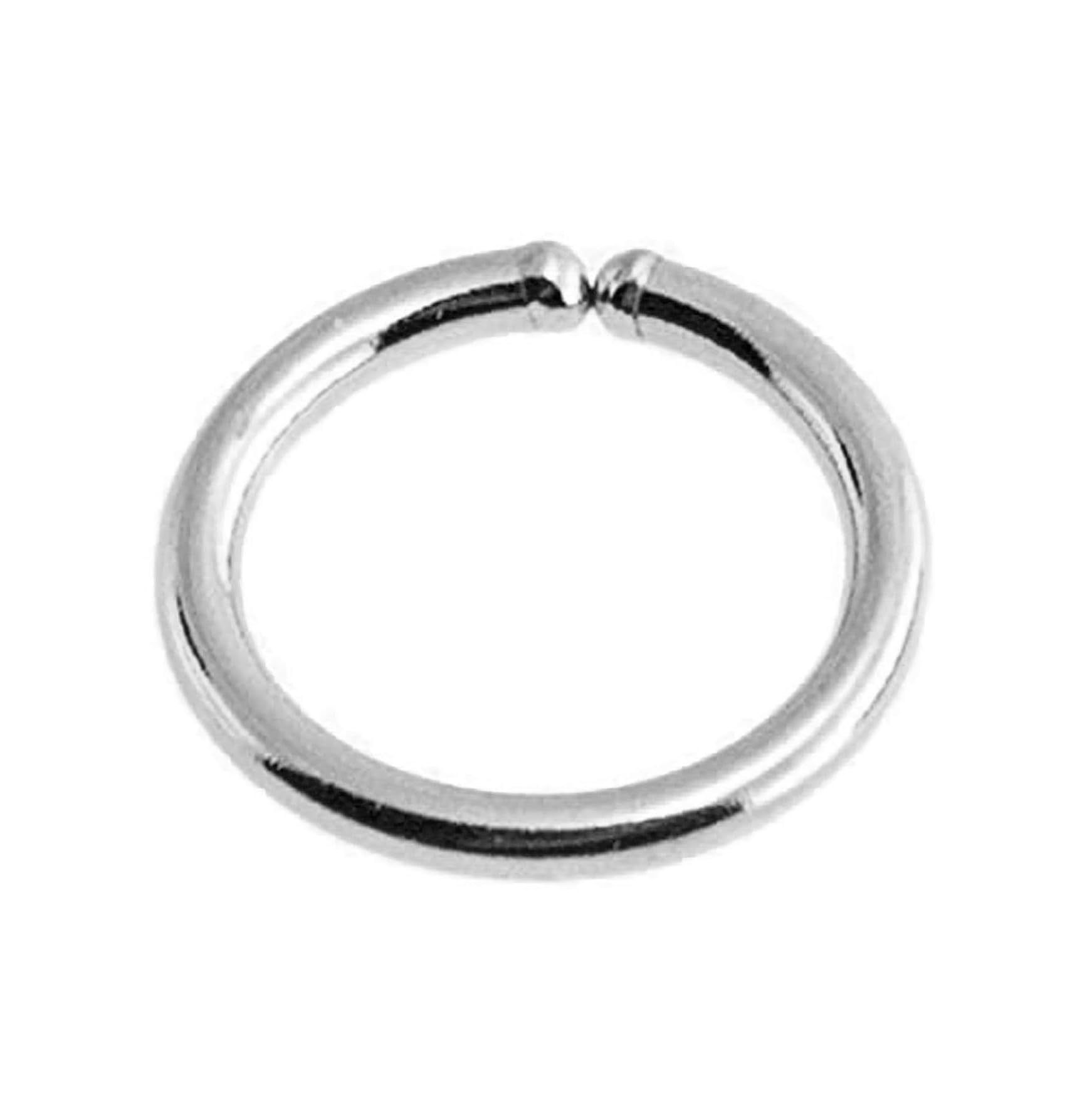 7mm 18 GA Sterling Silver Snug Fitting Nose Open Ring Hoop Huggie ...